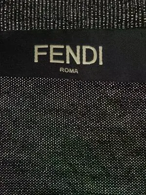 Fendi Wool Logo Embroidered Crew Neck Sweater