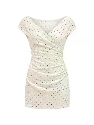 SOLAQUA Emanuela Polka-dot Mini Dress