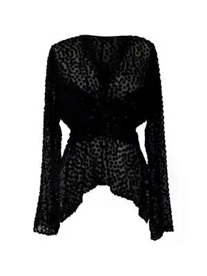 ISABEL MARANT VINTAGE Devoré Blouse - Black
