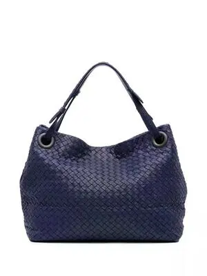 Bottega Veneta Medium Nappa Intrecciato Garda Tote Bag - Blue