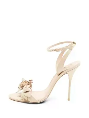 SOPHIA WEBSTER Lilico Floral-embellished Heeled Sandals - Neutrals