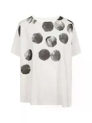 MOYURU Dot Print Crewneck T-shirt