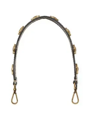 Etro Leather Bag Handle With Studs - Brown