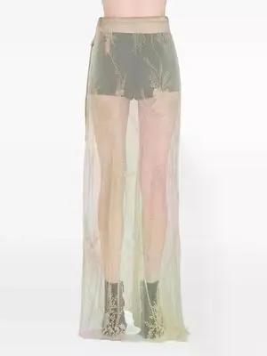 ANN DEMEULEMEESTER Embroidered Wrap Maxi Skirt