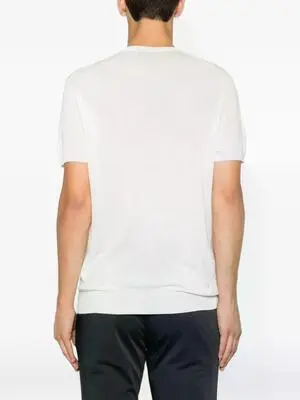 VELA SHOP Ribbed Crew Neck Short Sleeve Sweater