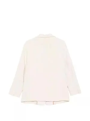 Momoni Mindy Herringbone Weave Notched Lapel Blazer