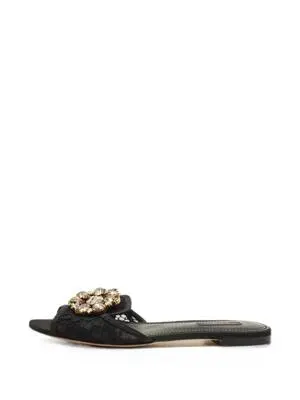Dolce & Gabbana Sofia Crystal Embellished Lace Sandals