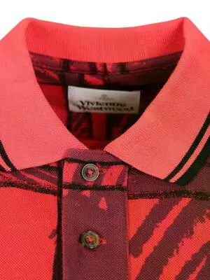 VIVIENNE WESTWOOD Orb-embroidered Scribble-check Polo Shirt