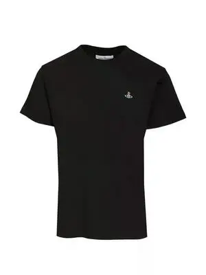 VIVIENNE WESTWOOD Orb-embroidered T-shirt - Black