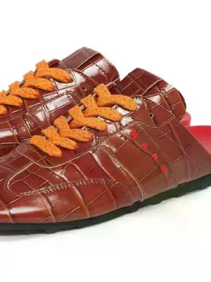 Marni Croc-effect Leather Softy Soccer Slip-on Sneakers