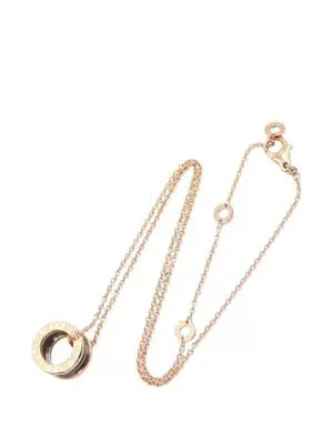 BVLGARI B.zero1 Ceramic Necklace In 18k Rose Gold - Pink