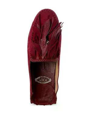 TOD'S Gommini Flat Mules With Fringe Detailing