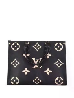 LOUIS VUITTON Monogram Empreinte Giant Onthego Mm Shoulder Bag - Black