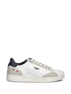 AERONAUTICA MILITARE Logo Lettering Lace-up Low-top Sneakers - White