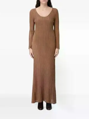 Women's Ribbed Knit Maxi Day Dress