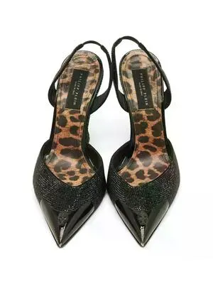 Philipp Plein Crystal-embellished Slingback Pumps