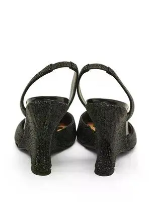 Philipp Plein Crystal-embellished Slingback Pumps