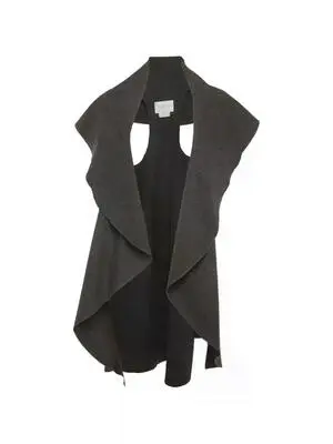 Max Mara Open-front Felt Cape - Grey