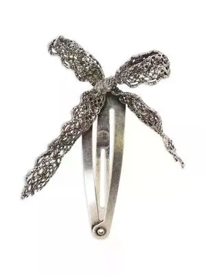 YVMIN Bow Detail Hair Clip - Silver
