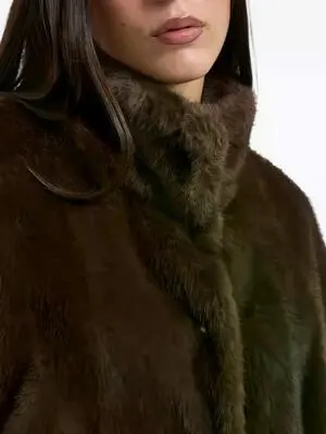 Max Mara Faux Fur High Neck Jacket