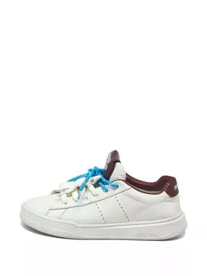 Miu Miu Double Lace Up Leather Sneakers