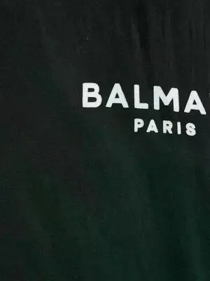 Balmain Logo Print Cropped T-shirt