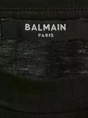 Balmain Logo Print Cropped T-shirt