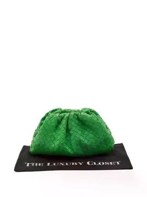 Bottega Veneta The Pouch Clutch Bag - Green