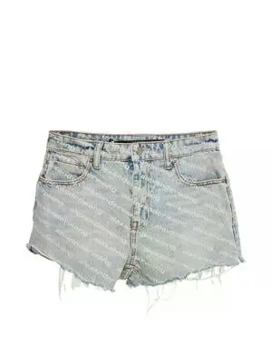 Alexander Wang Bite Logo-print Denim Shorts