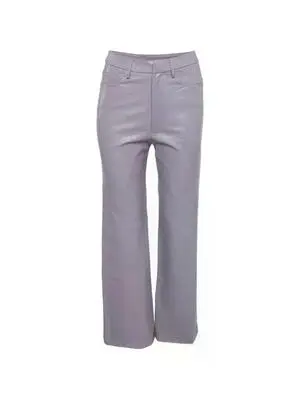 ROTATE BY BIRGER CHRISTENSEN Embossed Faux-leather Trousers - Purple