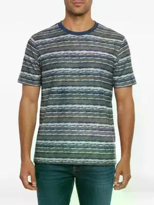 Giorgio Armani Striped Knit T-shirt - Grey