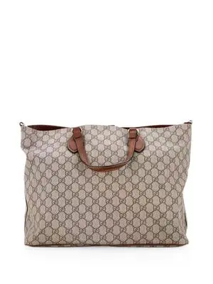 Gucci Soft Gg Coated Canvas Convertible Tote Bag - Brown