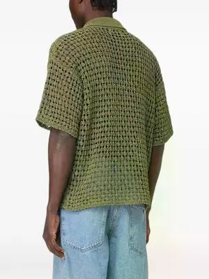 BONSAI Crochet-knit Short-sleeve Shirt