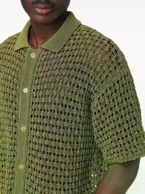 BONSAI Crochet-knit Short-sleeve Shirt