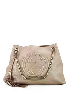 Gucci Soho Chain Strap Leather Shoulder Bag - Gold