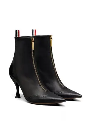 Thom Browne Wingtip Leather Ankle Boots