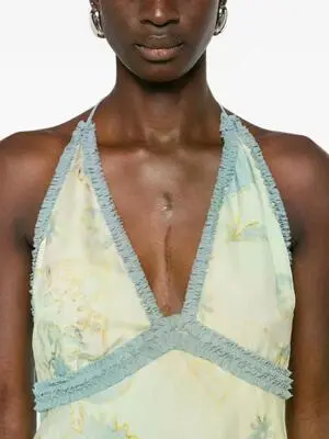 SIR. Cecile Floral-print Halterneck Top