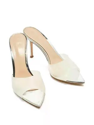 GIANVITO ROSSI Elle Transparent Pointed Toe Stiletto Sandals