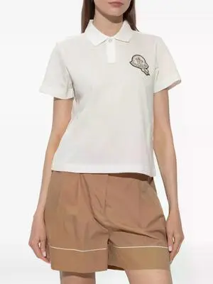 Moncler Logo Patch Piqué Polo Shirt