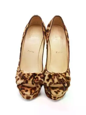 CHRISTIAN LOUBOUTIN Leopard-print Bow Pumps