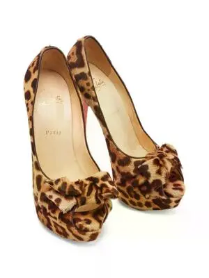 CHRISTIAN LOUBOUTIN Leopard-print Bow Pumps