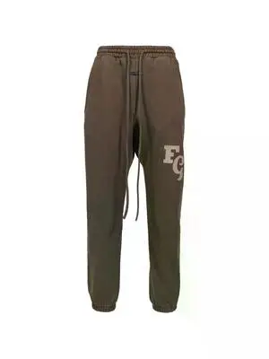 Fear Of God Logo-print Drawstring Track Pants - Brown