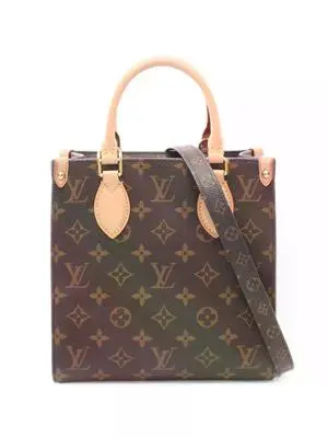 LOUIS VUITTON Monogram Sac Plat Bb Handbag - Brown