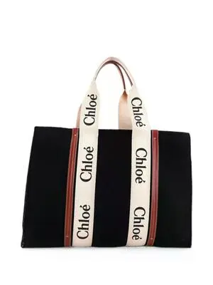 Chloé Woody Large Tote Bag - Black