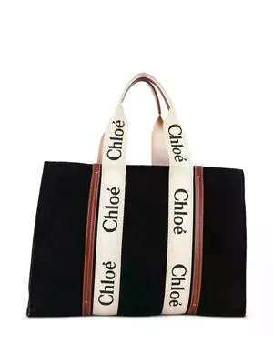 Chloé Woody Large Tote Bag - Black