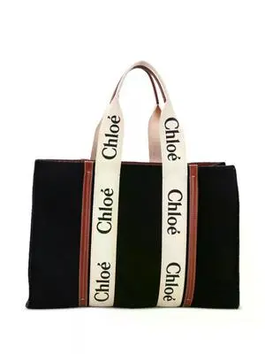 Chloé Woody Large Tote Bag - Black
