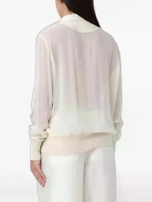 MEIMEIJ Double-breasted Blazer With Sheer Paneling