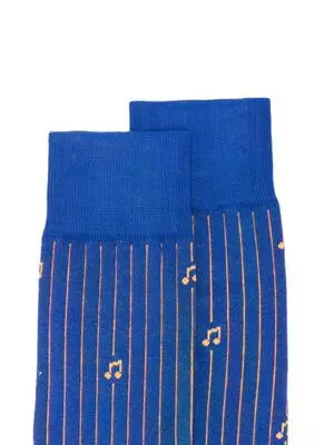Paul Smith Music Note Pinstripe Socks