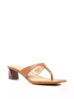 Guess Logo-plaque Thong-strap Heeled Sandals