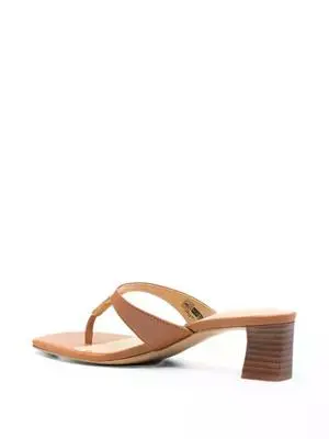 Guess Logo-plaque Thong-strap Heeled Sandals